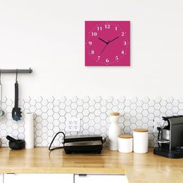 Artland Wanduhr &raquo;Uni Trendfarben&laquo; wahlweise mit Quarz- oder Funkuhrwerk, lautlos ohne Tickger&auml;usche pink B/H/T: 30cm x 30cm x 0,3cm, Quarzuhr, 12 Ziffern