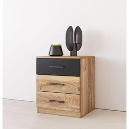 Home Affaire Nachtkonsole &raquo;Faweza,Breite 46 cm, Nachtschrank mit 3 Schubladen&laquo; Nachttisch, Nachtkommode viel Stauraum braun B/H/T: 46cm x 55,5cm x 