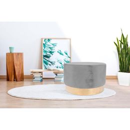 Kayoom Hocker &raquo;Nano 510, Hocker in stilvollem Design,weiche Schaumstoff-Sitzfl&auml;che&laquo; 1 Stk. tlg. Golz Akzente, mit pflegeleichtem Stoffbezug, gro&szlig;e runde Form