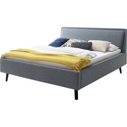 Meise M&ouml;bel meise.m&ouml;bel Polsterbett &raquo;Frieda&laquo; wahlweise mit Lattenrost und Bettkasten blau Liegefl&auml;che L&auml;nge B: 200cm x 180cm, Webstoff Ohne Lattenrost und 