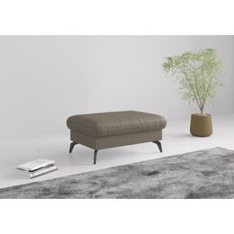 Sit & More sit&more Polsterhocker &raquo;Morris&laquo; mit praktischen Stauraum grau B/H/T: 103cm x 44cm x 69cm, NaturLEDER ,mit Stauraum