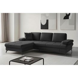 Sit & More sit&more Ecksofa &raquo;Morris Jubi, Recamiere, Breite 247 cm&laquo; mit Armteilfunktion,, wahlweise mit Schlaffunktion schwarz B/H/T: 247cm x 83cm x 171cm, 
