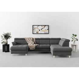 Sit & More sit&more Wohnlandschaft &raquo;Marano U-Form&laquo; inklusive Kopfteilverstellung, optional Schlaffunktion & Bettkasten grau 98% Polyester, 2% Polyamid B/H/T: 
