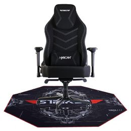 Hyrican Gaming-Stuhl &raquo;Striker "Runner" ergonomischer Gamingstuhl, Schreibtischstuhl&laquo; (Set) inklusive Bodenschutzmatte 1100x1100x2mm schwarz Bodenschutzmatte: 