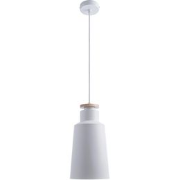 Paco Home Pendelleuchte &raquo;JACK I&laquo; E27 H&auml;ngelampe Esszimmer K&uuml;chenlampe H&auml;ngend Esstischlampe Innen Gold wei&szlig; 1, &Oslash; 19cm H: 188cm