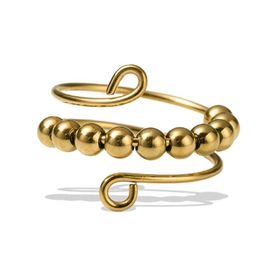 Firetti Damen Fingerring &raquo;Schmuck Geschenk Edelstahl Ring Anti-Stress Meditationsring&laquo; Made in Germany 2,2 g, Edelstahl