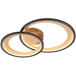 Trio Leuchten LED Deckenleuchte &raquo;Granada&laquo; LED-Board 1 Stk. Warmwei&szlig; LED Deckenlampe gold 1, H: 9cm, 1 Stk.