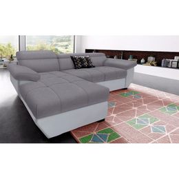 COTTA Ecksofa &raquo;Speedway L-Form&laquo; mit Kopfteilverstellung, wahlweise mit Schlaffunktion & Bettkasten Edles Flachgewebe ( 100% Polyester ) / Feine 