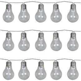 Luxform Lichterkette &raquo;Solar-Lichterkette Corfu Partybeleuchtung - 15xLED&laquo; Aus Glas gefertigt transparent Gesamtl&auml;nge 3,8m