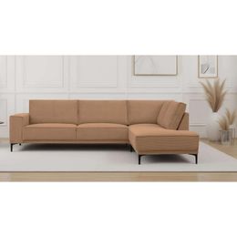OTTO home Ecksofa &raquo;OLAND Cord L-Form, B: 289 cm, Skandi-Design&laquo; Struktur, Flachgewebe, Luxus-Microfaser, Boucle braun 92%PES 8%NY B/H/T: 289cm x 85cm 