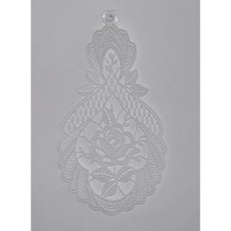 Stickereien Plauen Fensterbild &raquo;Rosentraum&laquo; wei&szlig; Polyester B/L: 15cm x 27cm