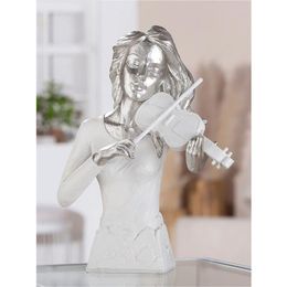 Gilde Dekofigur &raquo;Figur Musiker&laquo; wei&szlig; Kunstharz B/H/T: 23cm x 30cm x 10,5cm