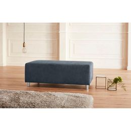 Home Affaire Polsterhocker &raquo;Gy&ouml;r&laquo; democratichome Edition, passend zum Ecksofa 'Gy&ouml;r' blau Microfaser (100% Polyester);Luxus-Microfaser Lederoptik (100