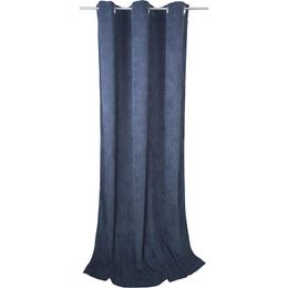Tom Tailor HOME Vorhang &raquo;CASUAL CORD&laquo; &Ouml;sen 1 Stk. tlg. HxB: 245x140 blau Wirkware, Nylon, Polyester 245cm, &Ouml;sen, 140cm