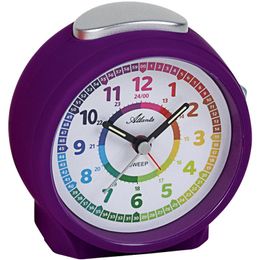 Atlanta Kinder Kinderwecker &raquo;1999/8&laquo; Lernwecker, Quarz, Geschenkidee lila Einheitsgr&ouml;&szlig;e