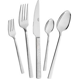 Mulex Besteck-Set &raquo;Besteck Genua, mit geh&auml;mmerter Struktur&laquo; ein Besteck mit au&szlig;ergew&ouml;hnlichem, glamour&ouml;sen Design silber Chromstahl 30 Stk.