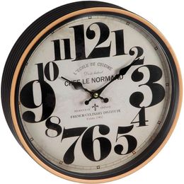 AMBIENTE HAUS Wanduhr &raquo;Le Normand Wanduhr 29cm&laquo; beige B/H/T: 28cm x 28cm x 1cm