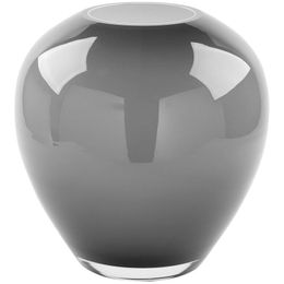 Fink Tischvase &raquo;LOSONE&laquo; wasserdicht, durchgef&auml;rbt, mundgeblasen grau Glas B/H/T: 13cm x 25cm x 13cm &Oslash; 25cm