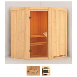 Karibu Sauna &raquo;Tomke&laquo; Set, ohne Ofen beige ohne Ofen, (ohne Ofen)