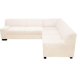 OTTO home Ecksofa &raquo;Faxe 249 x 214 cm, auch mit Schlaffunktion&laquo; L-Form, aus pflegeleichtem, weichem Luxus-Microfaser Bezug beige 100% Polyester B/H/T: 