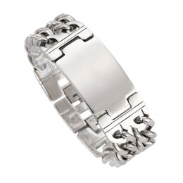 Firetti Herren Armband &raquo;Schmuck Geschenk Armkette ID-Platte, Panzerkette&laquo; silber 21cm, Edelstahl