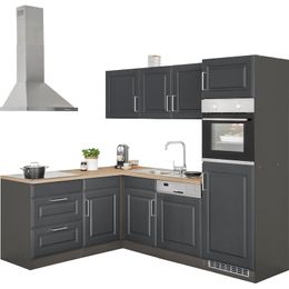 KOCHSTATION Winkelk&uuml;che &raquo;KS-Stockholm &ndash; K&uuml;che mit hochwertiger und detailreicher Landhausfront&laquo; Stellbreite 230x170 cm, wahlweise mit E-Ger&auml;ten, MDF-