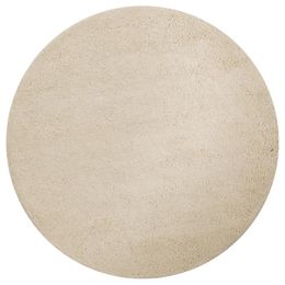 Theko Wollteppich &raquo;Hadj Uni&laquo; rund 25 mm H&ouml;he echter Berber Teppich, reine Wolle, handgekn&uuml;pft beige Wolle &Oslash; 200cm 1 Stk., 25mm, &Oslash; 200cm