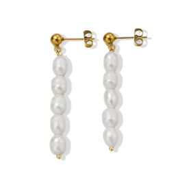 Aniston Jewelry & Watches Damen Aniston JEWELRY & WATCHES Paar Ohrstecker &raquo;Schmuck Geschenk Edelstahl Ohrschmuck Ohrringe Perlen&laquo; Made in Germany - 