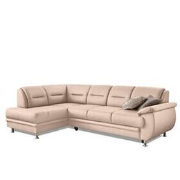 Sit & More sit&more Ecksofa &raquo;Mailand L-Form, B: 250 cm&laquo; optional Schlaffunktion,Ottomane,inkl 5 Jahre Herstellergarantie beige Luxus-Kunstleder;Kunstleder 