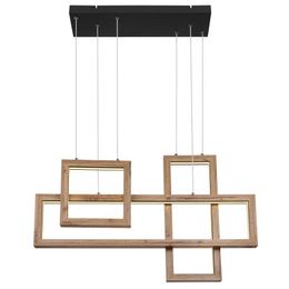 Globo LIGHTING H&auml;ngeleuchte &raquo;MANDERA&laquo; LED-Modul 1 Stk. Warmwei&szlig; H&auml;ngelampe Esszimmer-Leuchte Esstischleuchte Wohnzimmer braun H: 120cm, 1 Stk.
