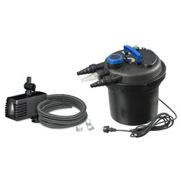 Ubbink Teichfilter &raquo;BioPressure II 10000 PlusSet&laquo; Komplett-Set Druckfilter blau Kunststoff B/H/L: 38cm x 40cm x 38cm