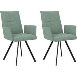 OTTO home Armlehnstuhl &raquo;Sava&laquo; (Set) 2 Stk.Metallgestell schwarz Holzwerkstoff, Metall, Polyester B/H/T: 57cm x 95cm, 2 Stk., Struktur