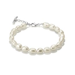 Thomas Sabo Damen Thomas Sabo Perlenarmband &raquo;Bold Elegance Perlenarmband silber&laquo; mit S&uuml;&szlig;wasserzuchtperle wei&szlig; 19, Perlen Silber 925 (Sterlingsilber)