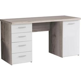 FORTE Schreibtisch &raquo;Netta&laquo; Breite 145 cm, mit Schubladen wei&szlig; B/H/T: 145cm x 76,3cm x 60cm