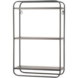 HOFMANN LIVING AND MORE Wandregal 1 Stk. tlg. schwarz Metall B/H/T: 36cm x 56cm x 15cm