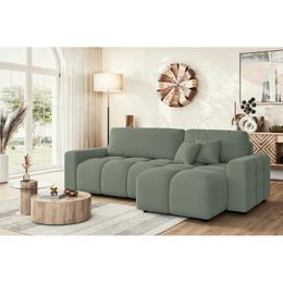 Home Affaire Ecksofa &raquo;FELICI, Schlafsofa 233cm, L-Form mit Recamiere beidseitig montierbar&laquo; Designsofa mit Bettfunktion und Bettkasten, Ma&szlig;e B/T/H: 