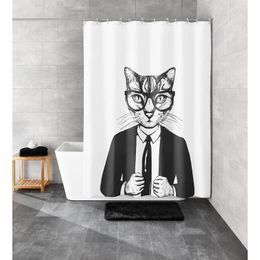 Kleine Wolke Duschvorhang &raquo;&raquo; Kalli&laquo;&laquo; Breite 180 cm schwarz Polyester B/H: 180cm x 200cm