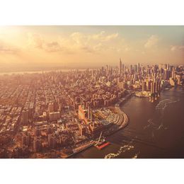 Komar Fototapete &raquo;Manhattan - Gr&ouml;&szlig;e 254 x 184 cm&laquo; bedruckt glatt Wohnzimmer, Schlafzimmer beige Papier B/L: 254m x 184m, Rollen: 4