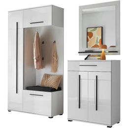 Home Affaire Garderoben-Set &raquo;Cantara, moderne Garderobe, Komplettset mit viel Stauraum&laquo; Komplett-Set, 3 Stk. tlg. B/H/T: 201cmcm x 201cmcm x 39cmcm