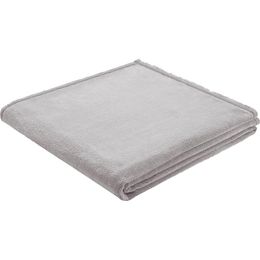 Biederlack Wohndecke &raquo;King Fleece&laquo; leicht, Kuscheldecke grau Kunstfaser B/L: 150cm x 200cm