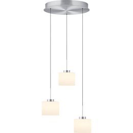 HELL h&ouml;llisch gutes Licht LED Pendelleuchte &raquo;ELLI&laquo; LED-Modul 1 Stk. Warmwei&szlig; B-Link Fernbedienung, Stufenlos h&ouml;henverstellbar wei&szlig; 3, &Oslash; 43cm, 1 Stk.