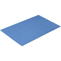 Bugatti Badematte &raquo;Pratos&laquo; H&ouml;he 10 mm fu&szlig;bodenheizungsgeeignet blau Baumwolle rechteckig (60cm x 90cm ), 1 Stk.
