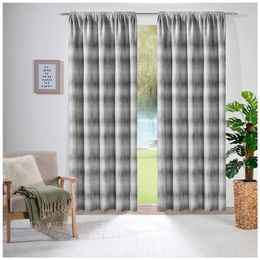 Weckbrodt-Gardinen Vorhang &raquo;Kilian&laquo; Kr&auml;uselband 2 Stk. tlg. Gardine, Store, Dekoschal, blickdicht grau Polyester 175cm, Kr&auml;uselband, 140cm