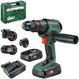 Bosch Home and Garden Akku-Schlagbohrmaschine &raquo;&raquo;AdvancedImpact 18V-80 QuickSnap&laquo;&laquo; Inkl. 2x Akku 2,5Ah, mit Aufs&auml;tze gr&uuml;n
