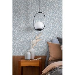marburg Vliestapete &raquo;Botanical Charm&laquo; botanisch moderne Tapete f&uuml;r Wohnzimmer Schlafzimmer K&uuml;che blau Vlies B/L: 0,53m x 10,05m, Rollen: 1