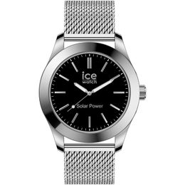 Ice Watch Ice-Watch Damen ice-watch Solaruhr &raquo;ICE steel - Medium - SOLAR 3H&laquo; Armbanduhr, Herrenuhr, Edelstahlarmband, bis 10 bar wasserdicht silber 