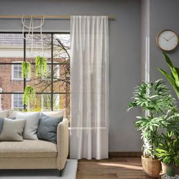 Neutex for you! Vorhang &raquo;Libre-ECO&laquo; Stangendurchzug 1 Stk. tlg. braun Jacquard, Polyester 245cm, Stangendurchzug, 142cm