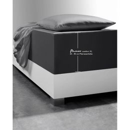 Fleuresse Spannbettlaken &raquo;Comfort XL&laquo; Mako-Jersey, f&uuml;r Matratzen bis 40 cm H&ouml;he, Bettlaken, Spannbetttuch grau Mako-Jersey, Obermaterial: 96% 