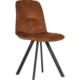 GUTMANN FACTORY Stuhl () 2 Stk. gold Polyester 2 Stk., Veloursstoff uni
