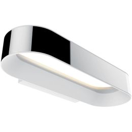 Paulmann LED Wandleuchte &raquo;LED Wandleuchte Agena IP44 20W Chrom/Wei&szlig; matt dimmbar&laquo; 1 Stk. Warmwei&szlig; LED Wandleuchte Agena IP44 20W Chrom/Wei&szlig; matt dimmbar wei&szlig; 1